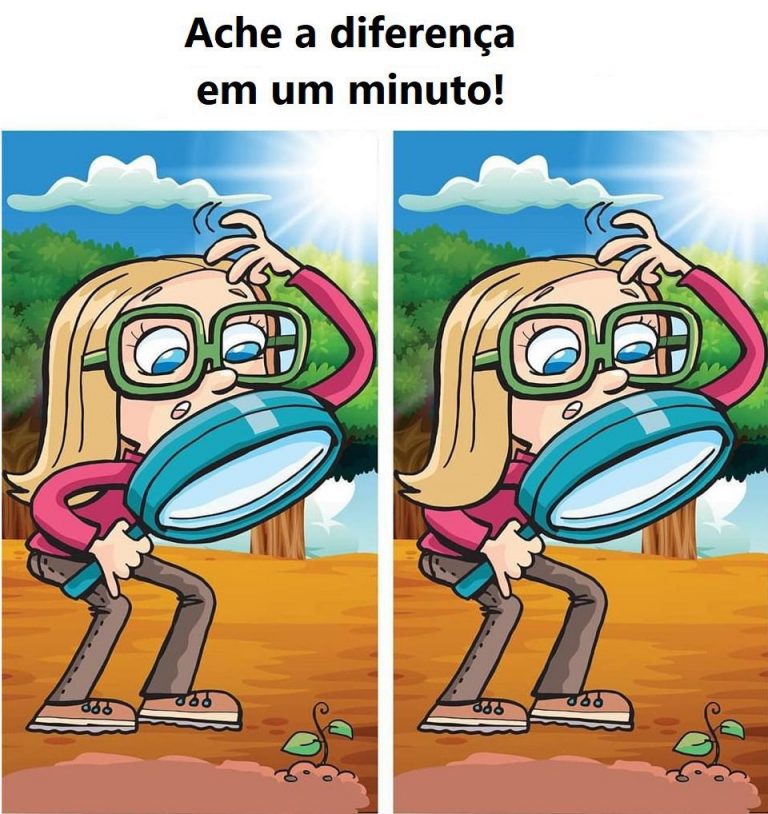 Ache a Diferença em Um Minuto: A Menina da Lupa - Gênio Quiz